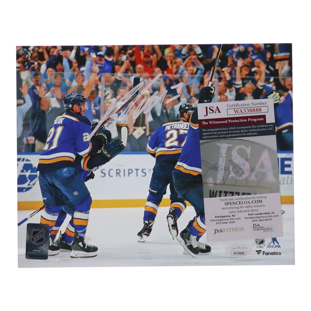 Patrick Maroon Signed Blues 8x10 Photo (JSA) | Pristine Auction