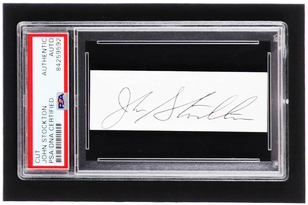 John Stockton Signed Cut (PSA) | Pristine Auction
