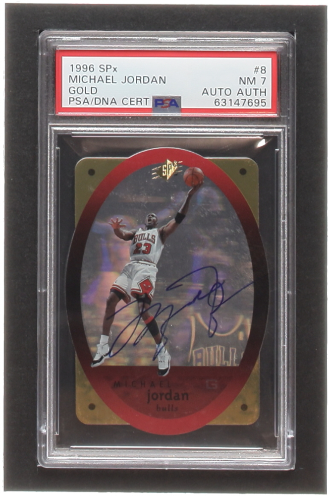 Michael Jordan Signed 1996 SPx Gold #8 (UDA & PSA 7) | Pristine Auction