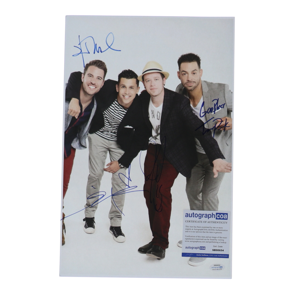 "O-Town" 11x17 Photo Signed By (4) With Trevor Penick, Jacob Underwood ...