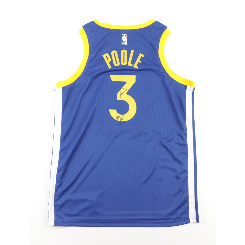 Jordan Poole Signed Warriors Jersey with Inscription (Beckett & Poole ...