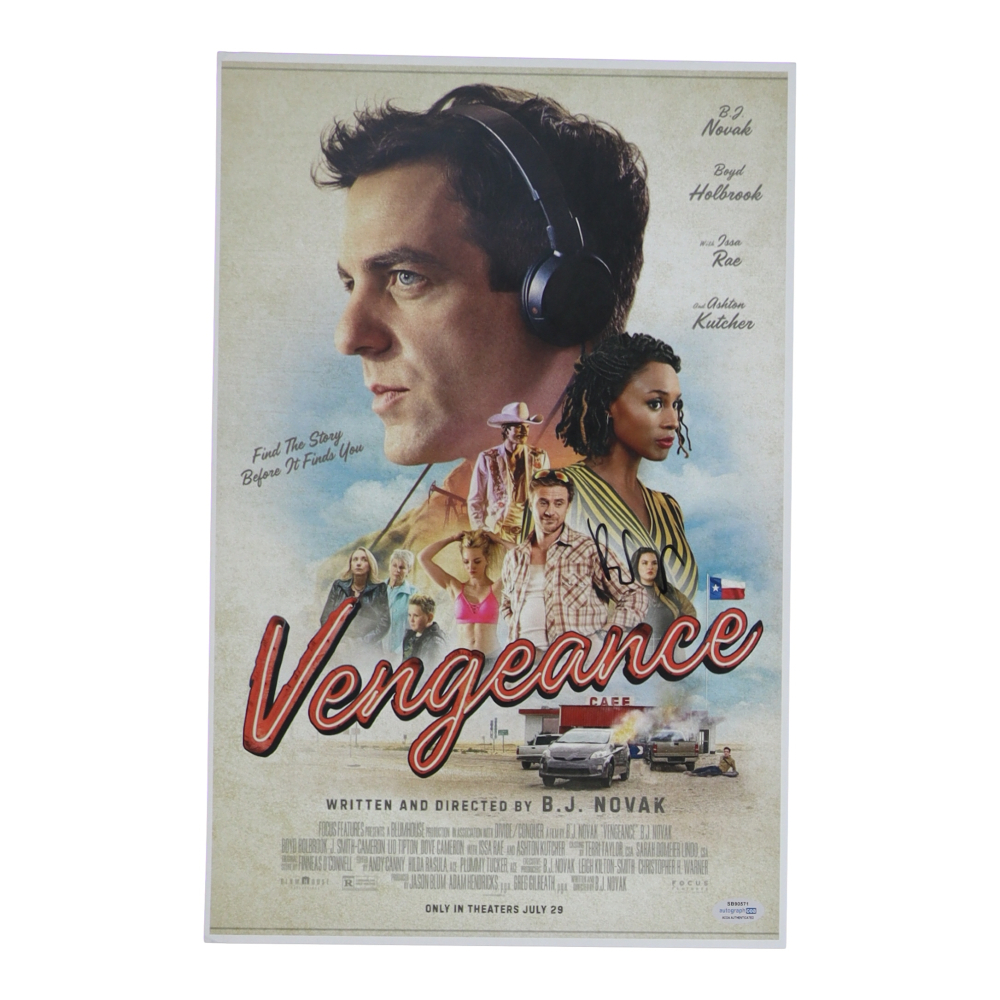 B.J. Novak Signed "Vengeance" 11x17 Photo (AutographCOA) | Pristine Auction