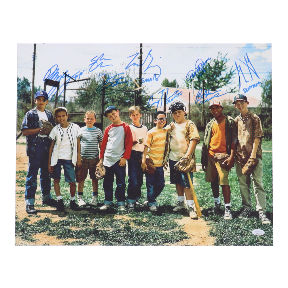 The Sandlot Cast 16x20 Photo Signed by (8) with Brandon Adams, Chauncey ...