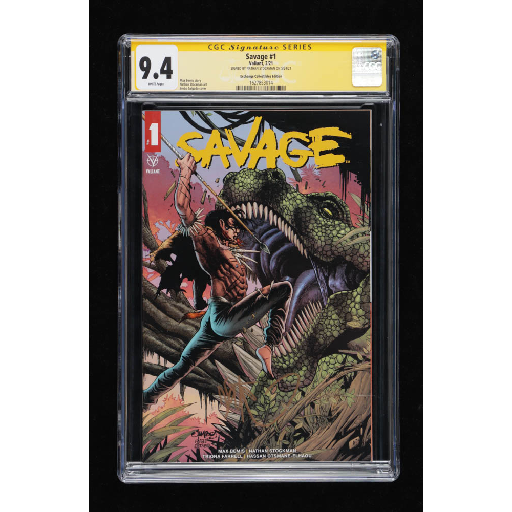 Nathan Stockman Signed 2021 "Savage" Issue #1 Valiant Comic Book (CGC 9.4) | Pristine Auction