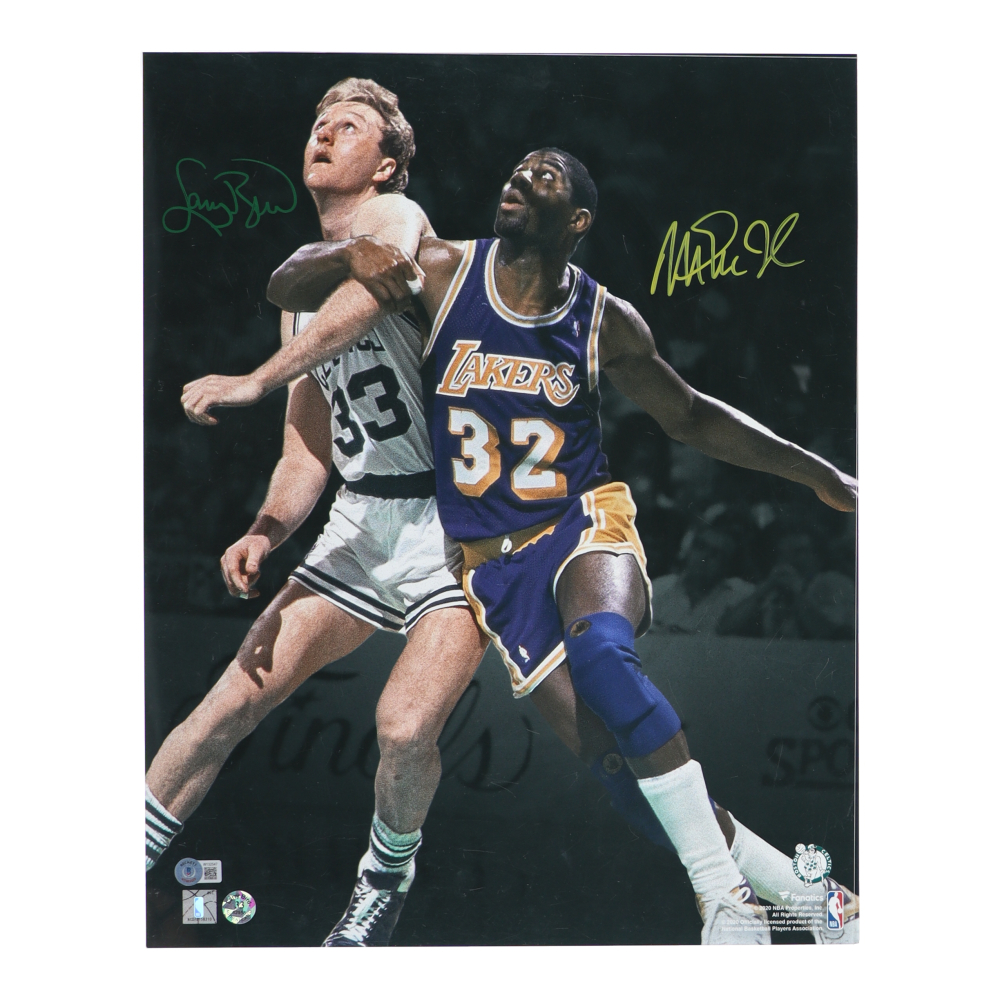 Magic Johnson & Larry Bird Signed 16x20 Photo (Beckett & Bird) | Pristine Auction