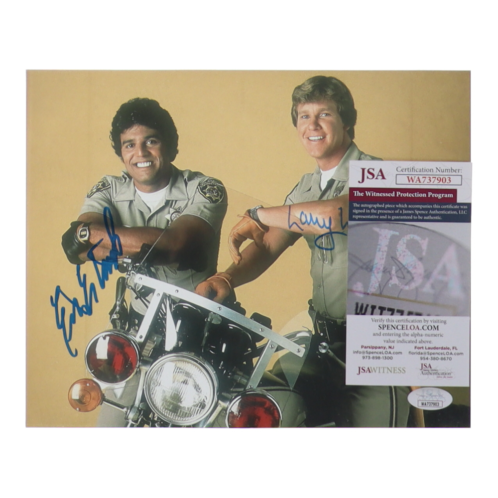 Larry Wilcox & Erik Estrada Signed "CHiPs" 8x10 Photo (JSA) | Pristine ...