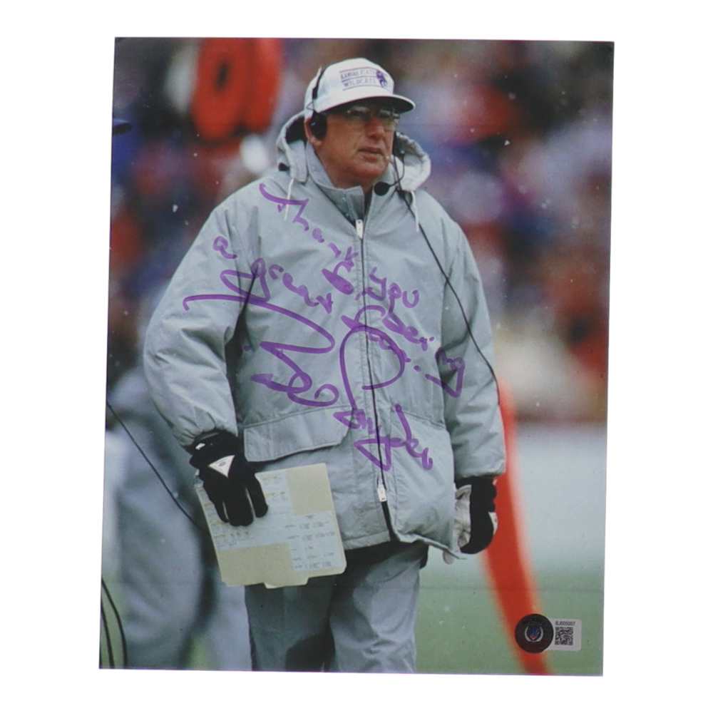 Bill Snyder Signed Kansas State Wildcats 8x10 Photo Inscribed "Thank ...