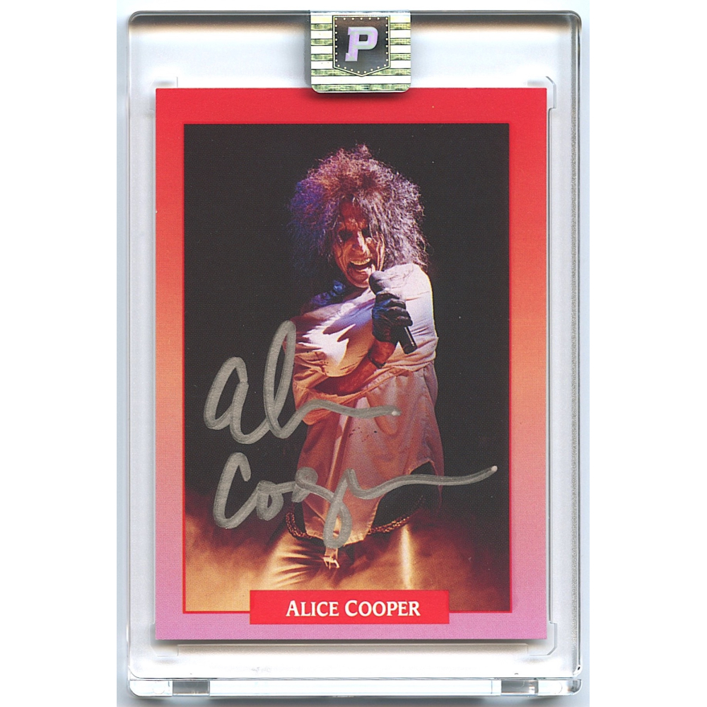 Alice Cooper Signed 1991 Brockum Rock Cards #110 (PA Encapsulated ...