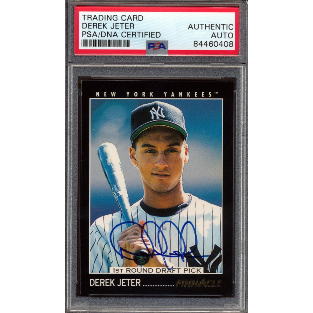 Derek Jeter Signed 1993 Pinnacle #457 RC (PSA) | Pristine Auction