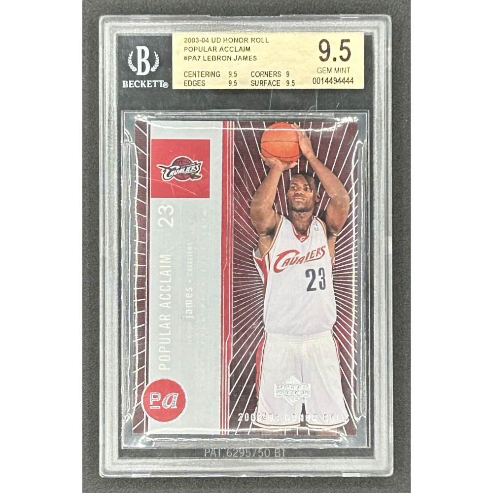 LeBron James 2003-04 Upper Deck Honor Roll Popular Acclaim #PA7 RC (BGS ...