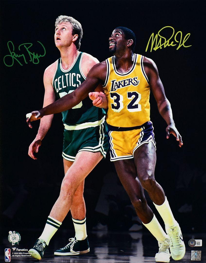Larry Bird & Magic Johnson Signed 16x20 (Beckett) | Pristine Auction