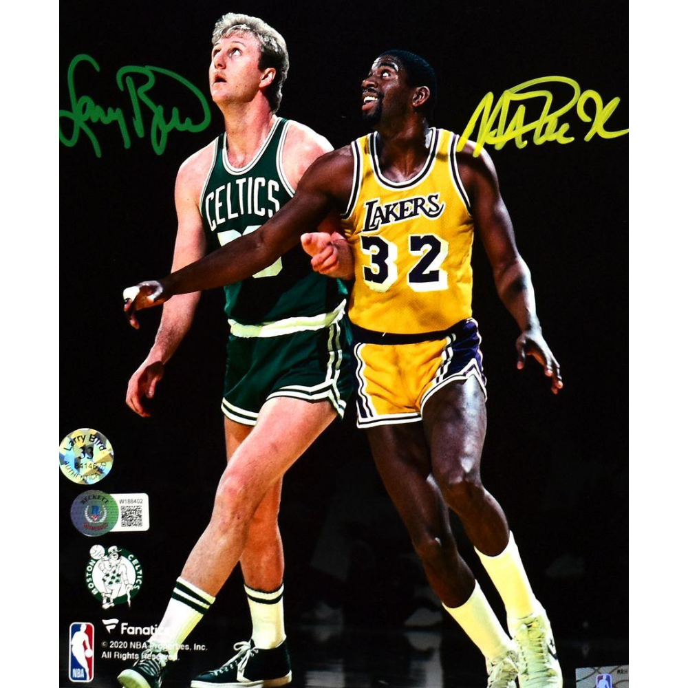 Larry Bird & Magic Johnson Signed 8x10 Photo (Beckett) | Pristine Auction