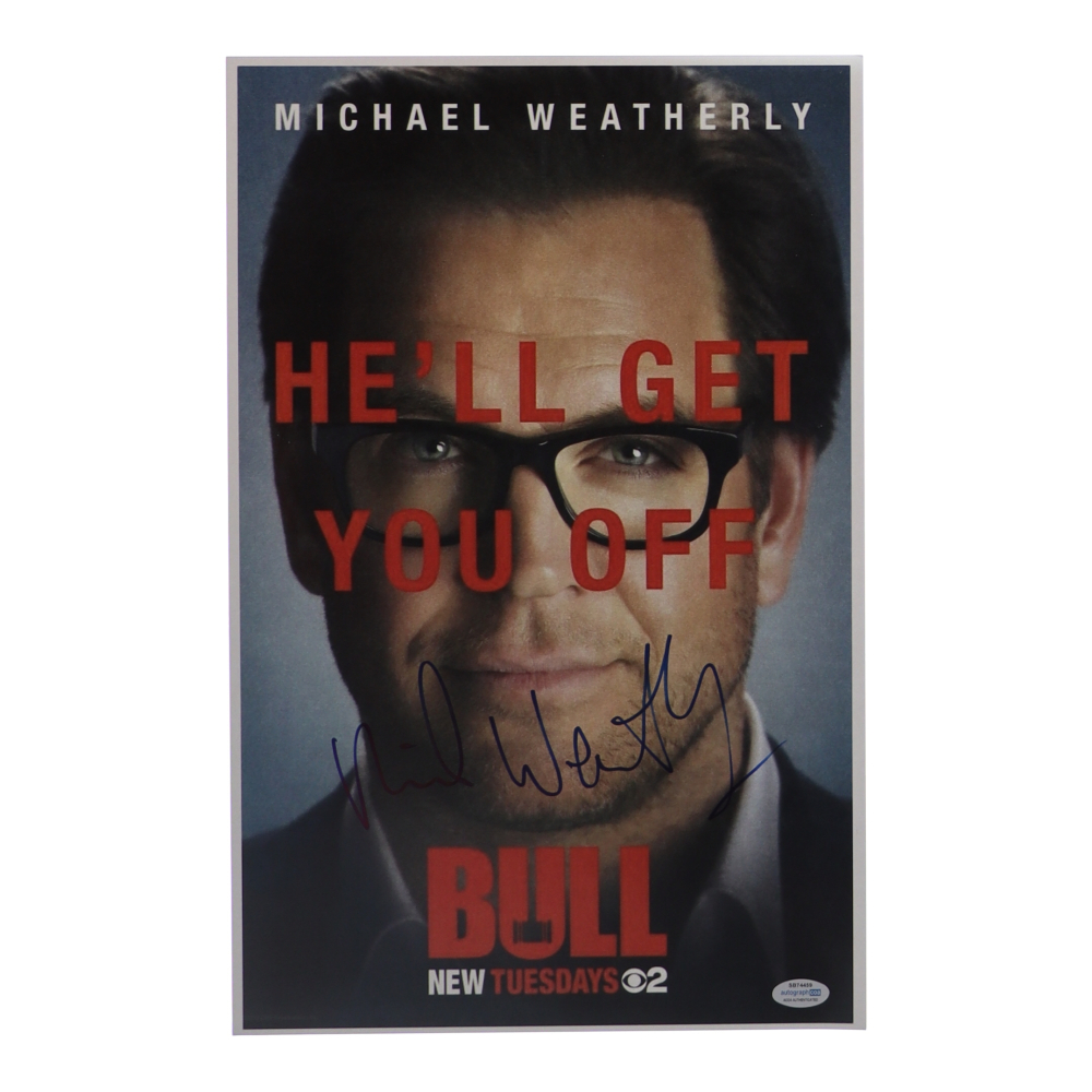 Michael Weatherly Signed "Bull" 11x17 Photo (ACOA) | Pristine Auction