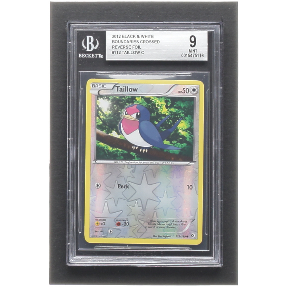 Taillow Pokemon 2012 Boundaries Crossed #112 Reverse Holo (BGS 9 ...