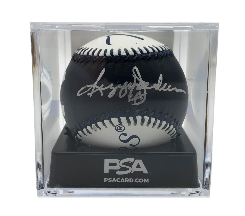 Reggie Jackson Signed Yankees Logo Baseball with Display Case (PSA ...