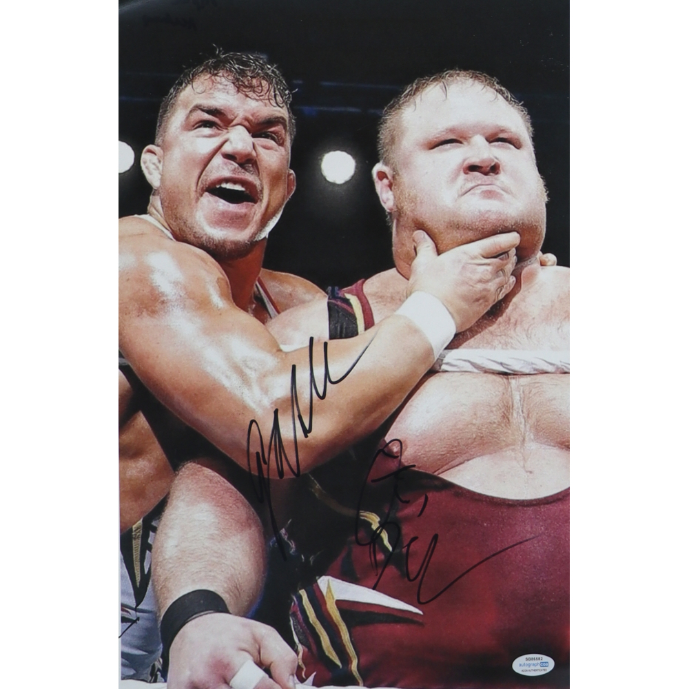Chad Gable & Otis Signed WWE 11x17 Photo (ACOA) | Pristine Auction