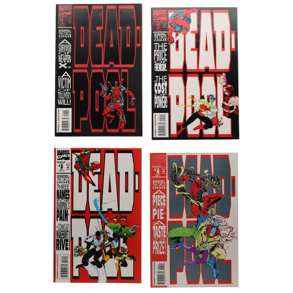 Complete Set of (4) 1993 "Deadpool: The Circle Chase" Issue #1-4 Marvel ...
