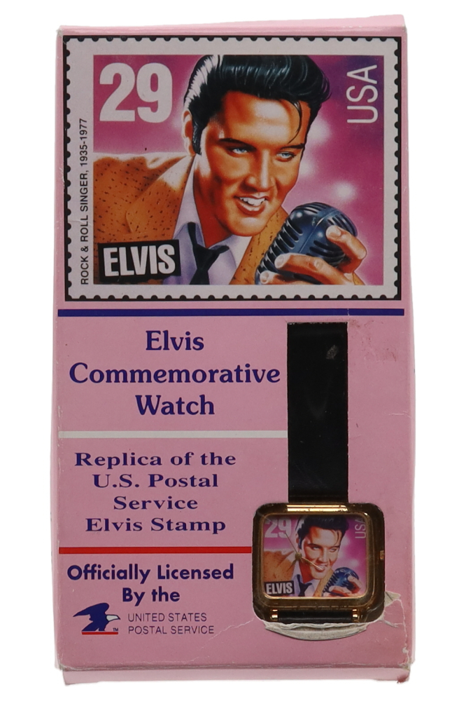 Elvis Presley Boxed Vintage USPS Stamp Replica Watch | Pristine Auction