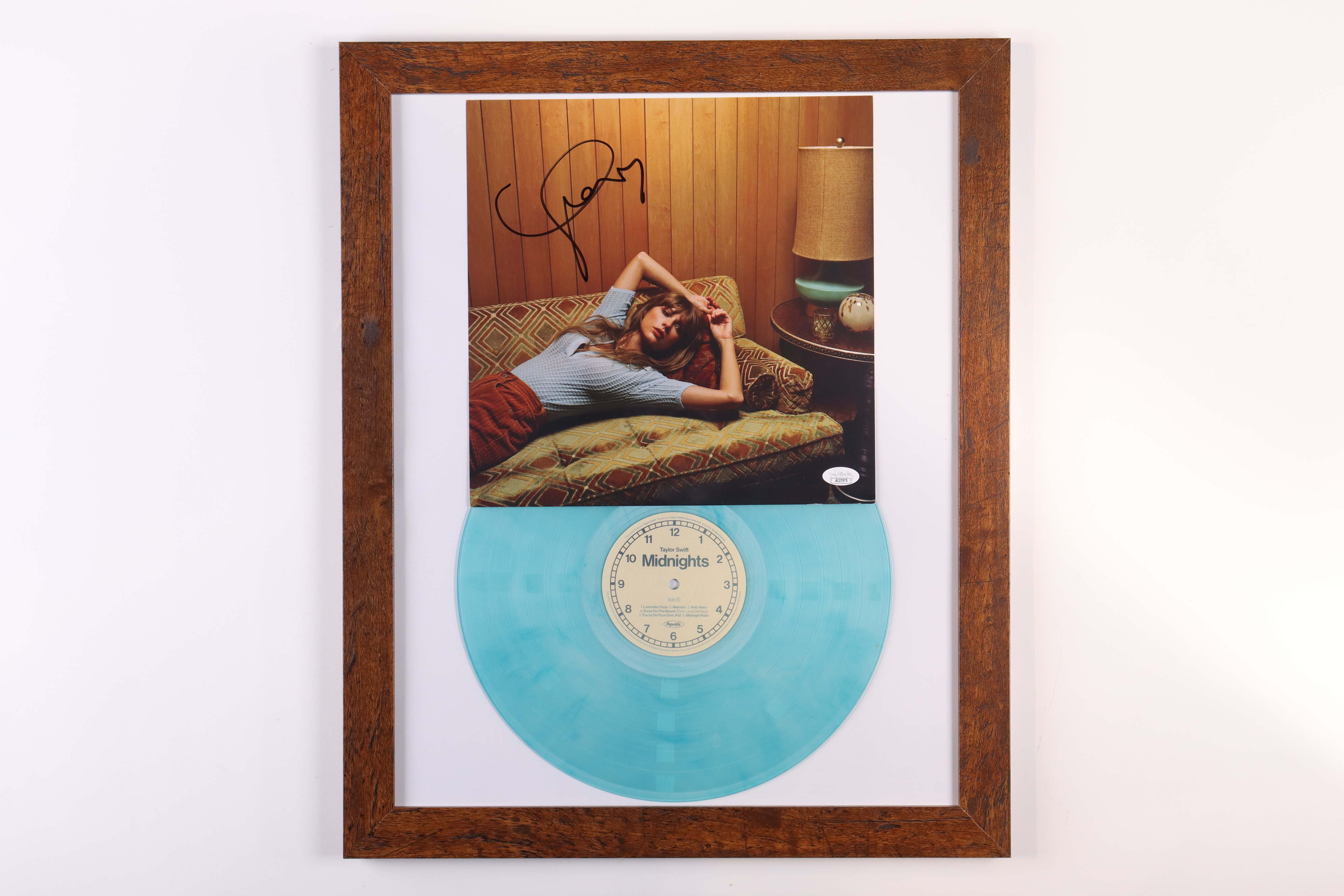 Taylor Swift Signed Custom Framed "Midnights" Vinyl Album Cover Display ...