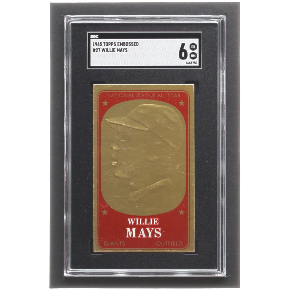 Willie Mays 1965 Topps Embossed #27 (SGC 6) | Pristine Auction