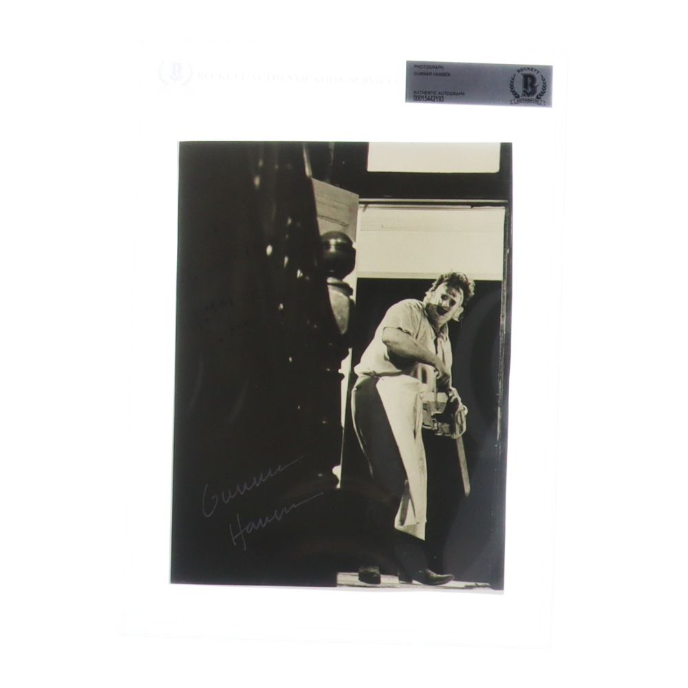 Gunnar Hansen Signed "The Texas Chainsaw Massacre" 8x10 Photo (BGS ...