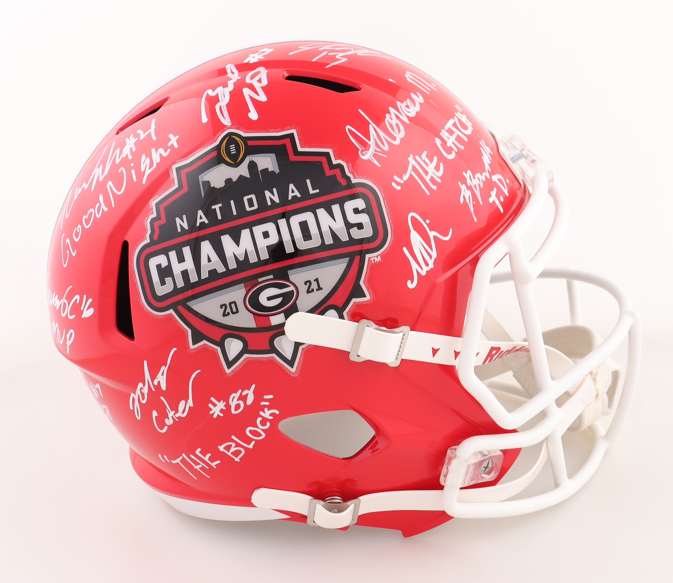 2021 Georgia Bulldogs Full-Size National Champions Speed Helmet Team ...