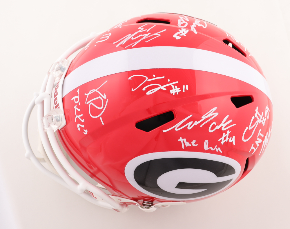 2021 Georgia Bulldogs Full-Size National Champions Speed Helmet Team ...