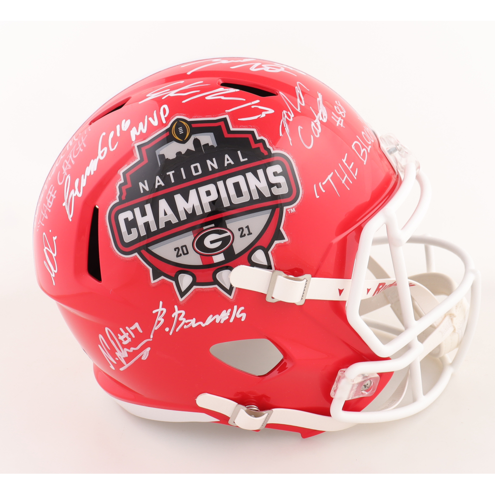 2021 Georgia Bulldogs Full-Size National Champions Speed Helmet Team ...