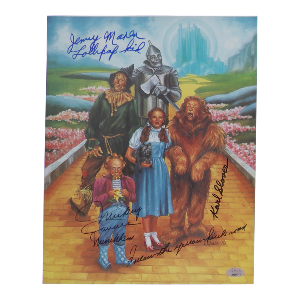 Jerry Maren, Karl Slover & Mickey Carroll Signed "Wizard of Oz" 11x14 ...