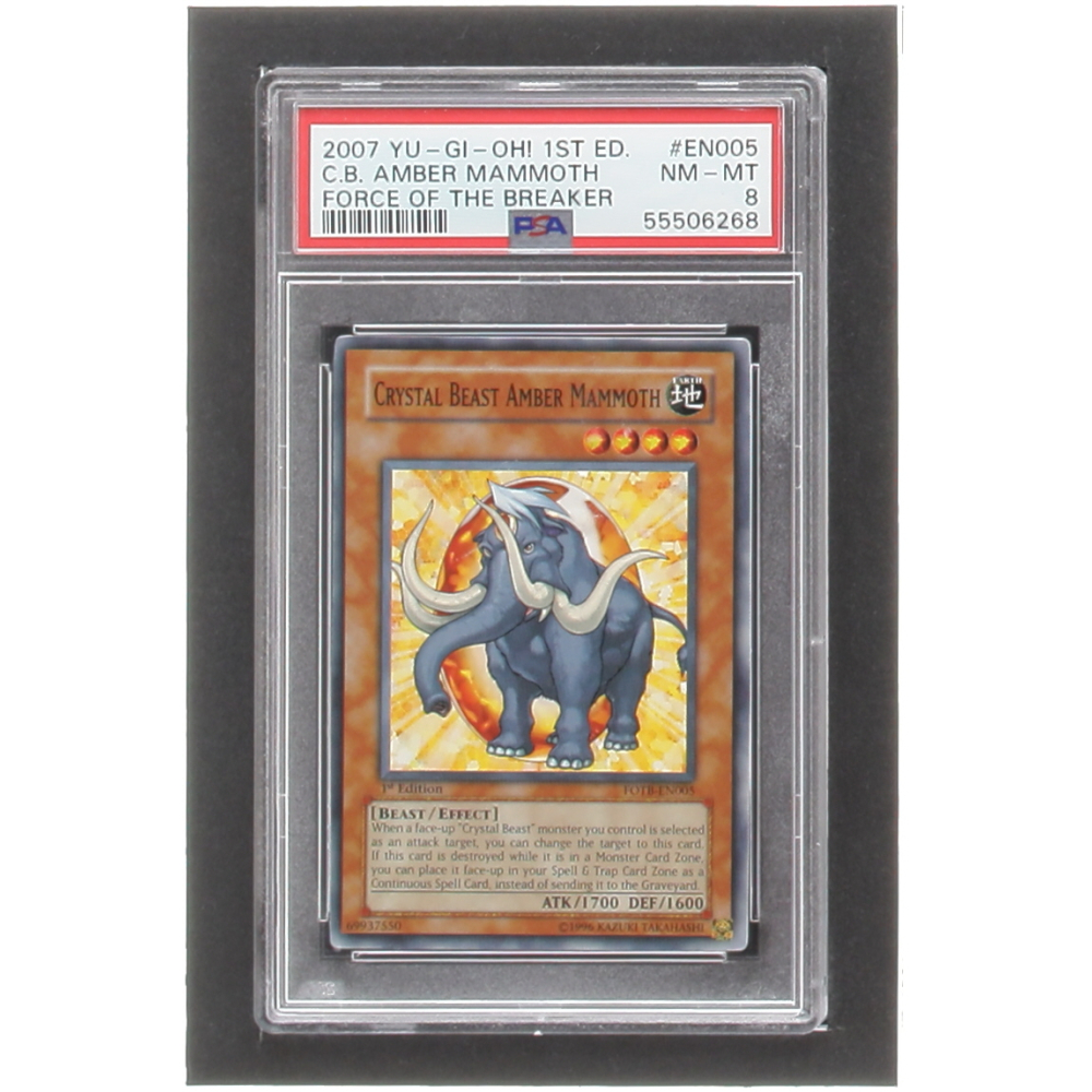 Crystal Beast Amber Mammoth 2007 YuGiOh Force of the Breaker #EN005 ...