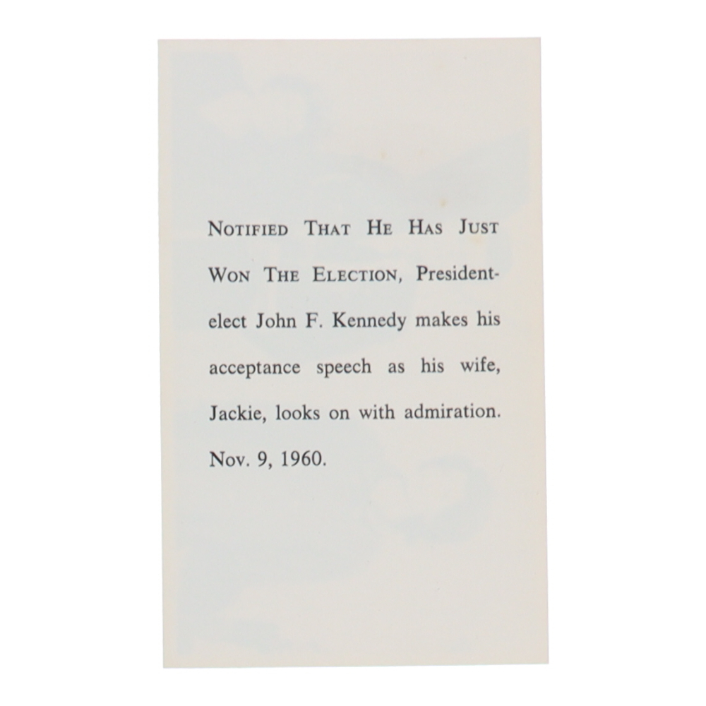 John F. Kennedy Vintage "1964 The Life of Kennedy" 4x6 Card | Pristine ...