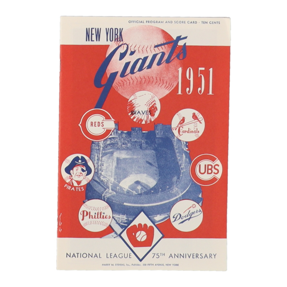 1951 Giants Official Game Program | Pristine Auction