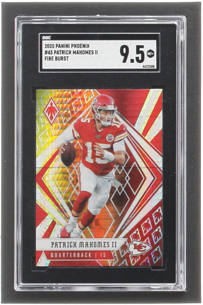Patrick Mahomes II 2020 Panini Phoenix Fire Burst #45 (SGC 9.5 ...