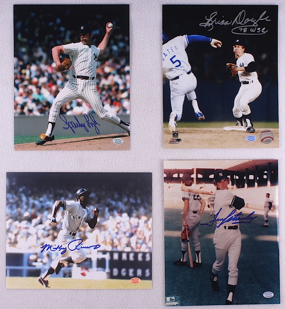 Lot of (4) Signed Yankees 1978 World Series Champions 8x10 Photos with ...