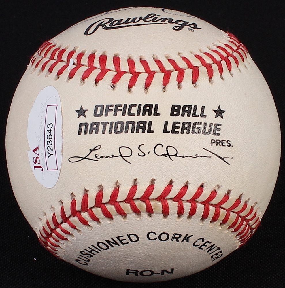 Greg Maddux, Tom Glavine, John Smoltz & Denny Neagle Signed ONL Baseball (JSA LOA) | Pristine ...