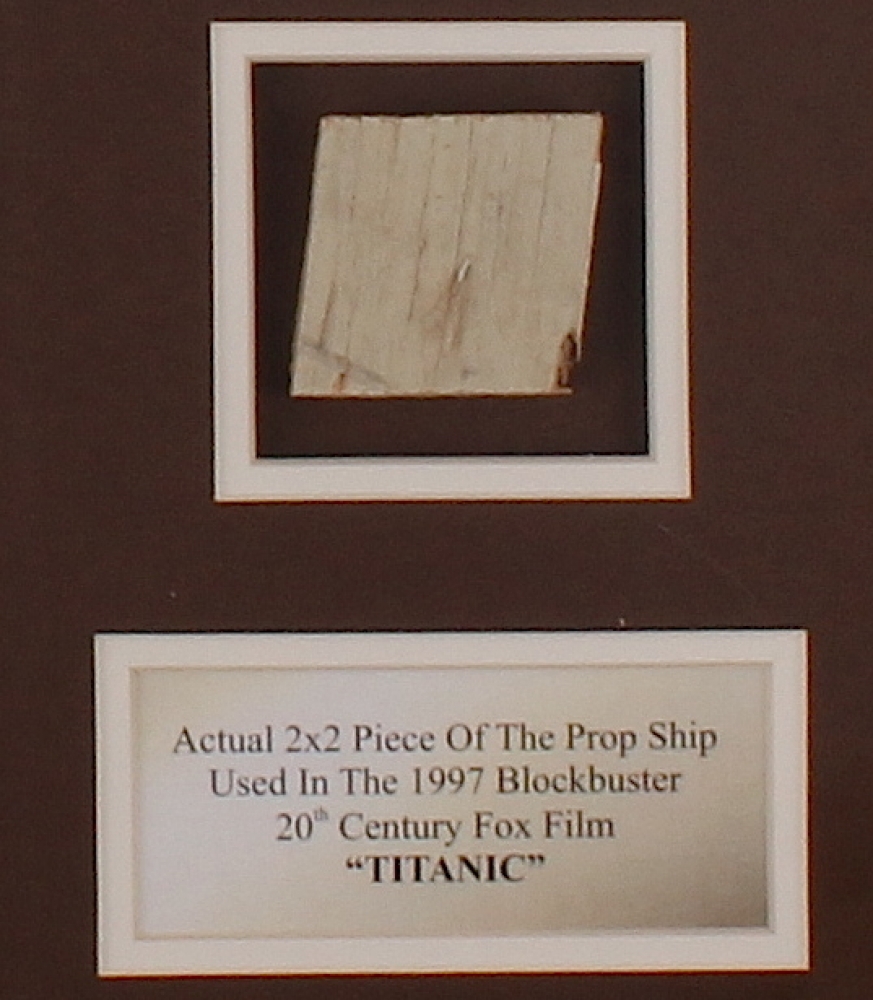 "Titanic" Custom Framed Display with Authentic Piece of Ship Prop From ...