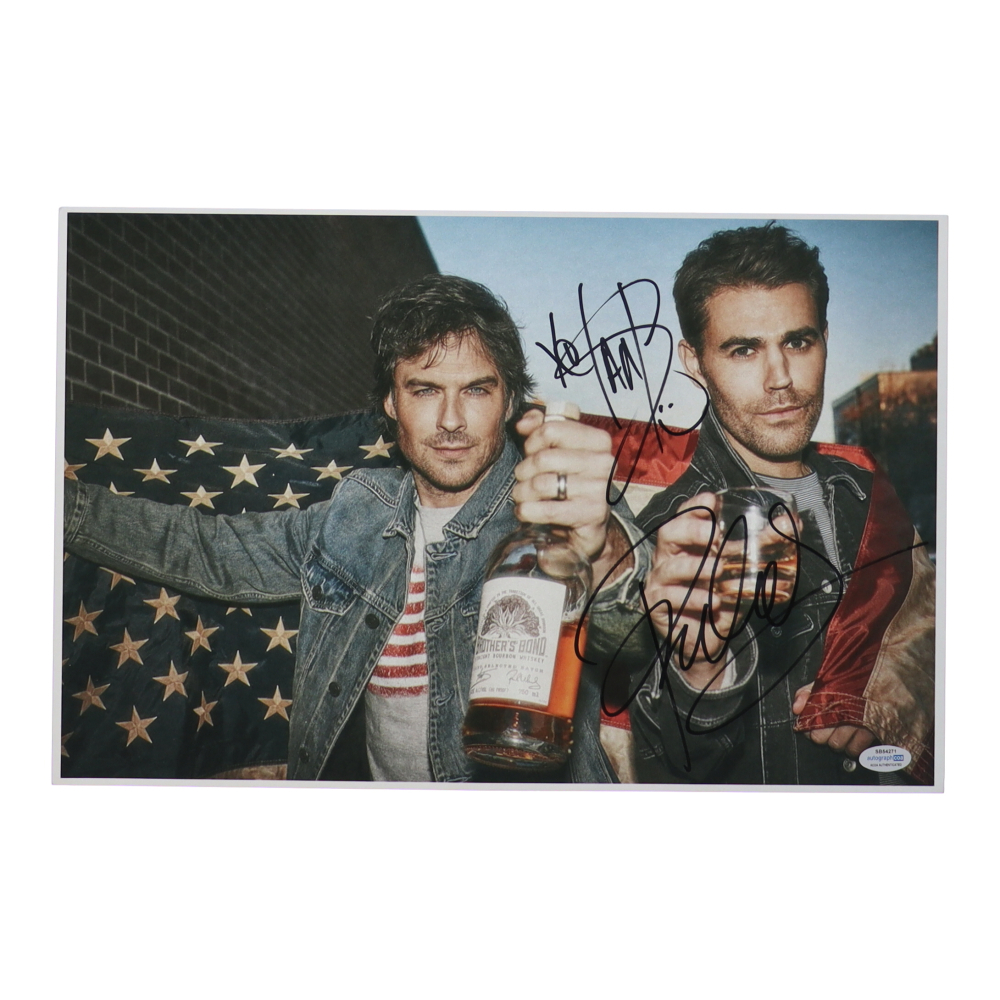 Ian Somerhalder & Paul Wesley Signed 11x17 Photo (AutographCOA ...