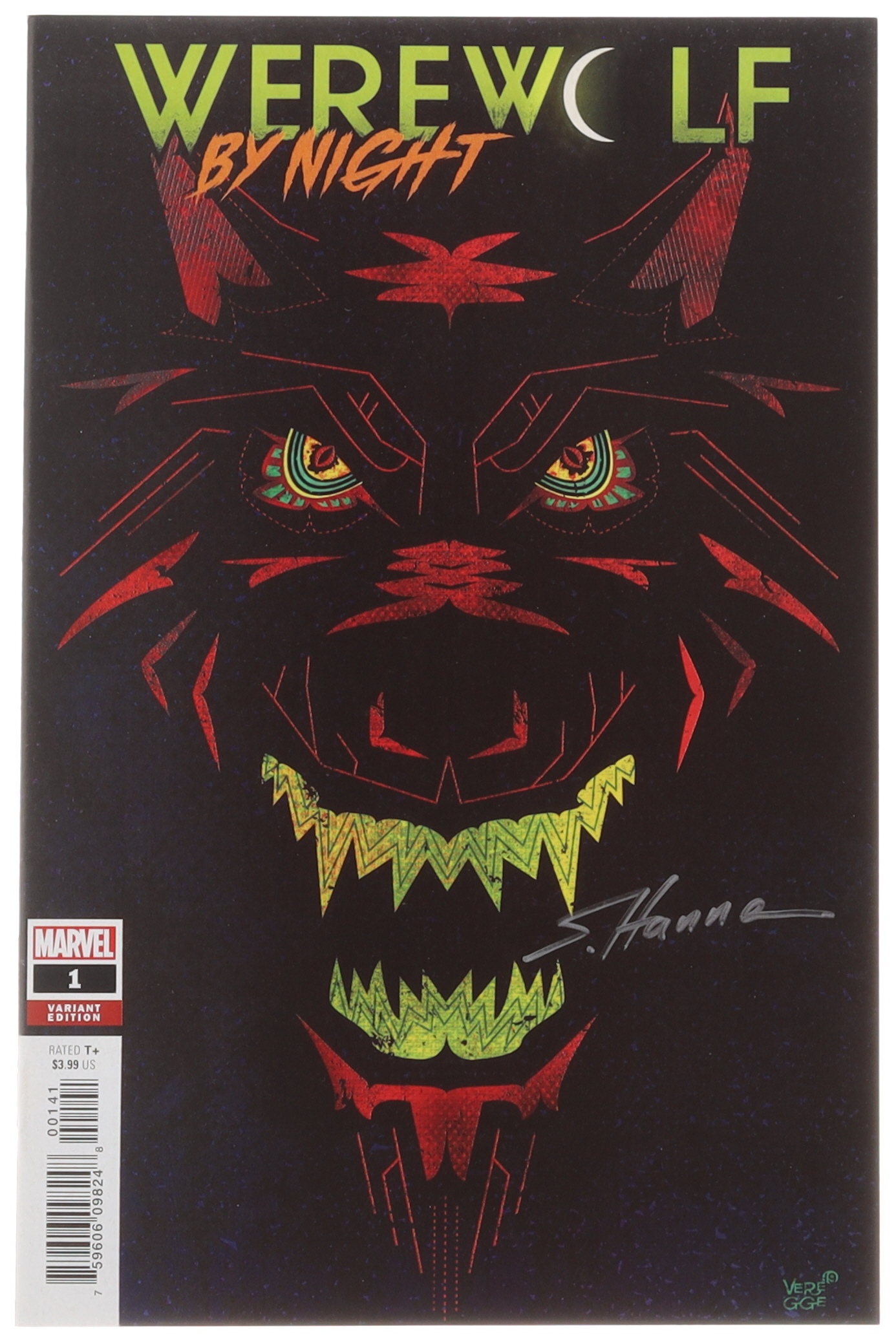Scott Hanna Signed 2020 "Werewolf by Night" Issue #1b Marvel Comic Book ...