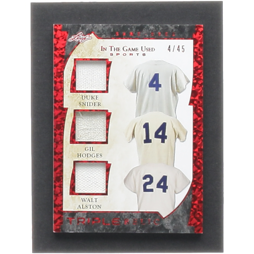 Duke Snider / Gil Hodges / Walt Alston 2022 Leaf In The Game Used ...