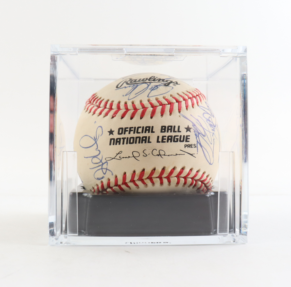 1996 Reds ONL Baseball Signed By (24) with Barry Larkin, Lee Smith ...