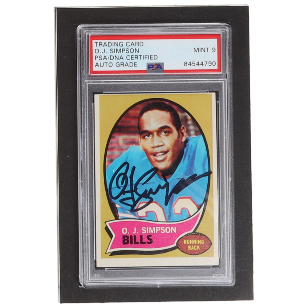O.J. Simpson Signed 1970 Topps #90 RC (PSA | Autograph Graded 9 ...
