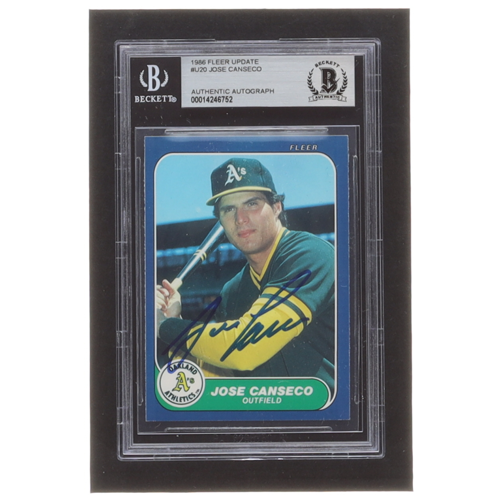 Jose Canseco Signed 1986 Fleer Update #U20 (BGS) | Pristine Auction Jose Canseco Signed 1986 Fleer Update #U20 (BGS) | Pristine Auction