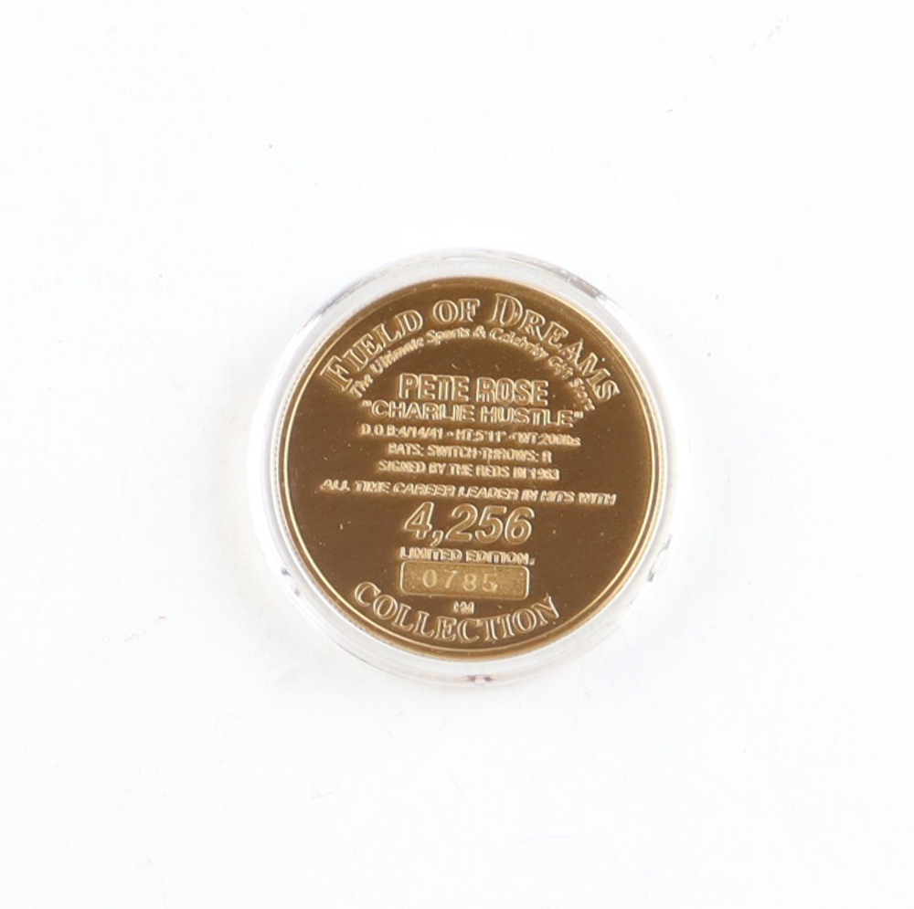 Pete Rose LE Field of Dreams Mint Bronze Coin | Pristine Auction