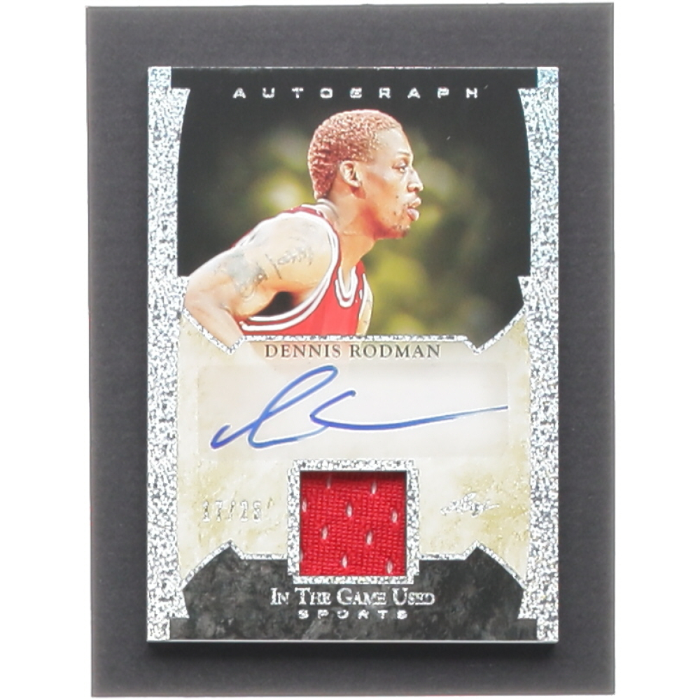 Dennis Rodman 2022 Leaf In The Game Used Sports Relic Auto Silver #DR1 ...