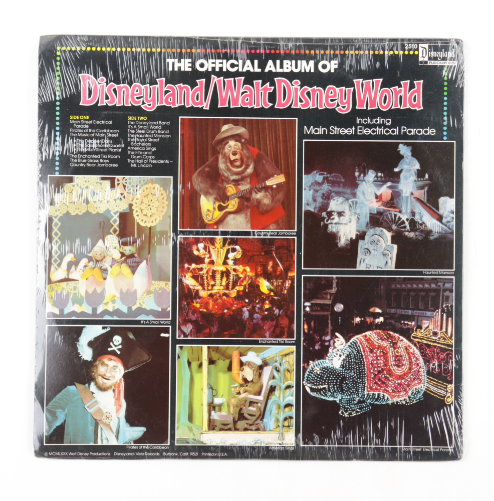 1980 Walt Disney "The Official Album Of Disneyland / Walt Disney World ...
