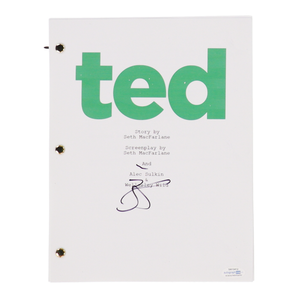 Mark Wahlberg Signed "Ted" Movie Script (ACOA) | Pristine Auction