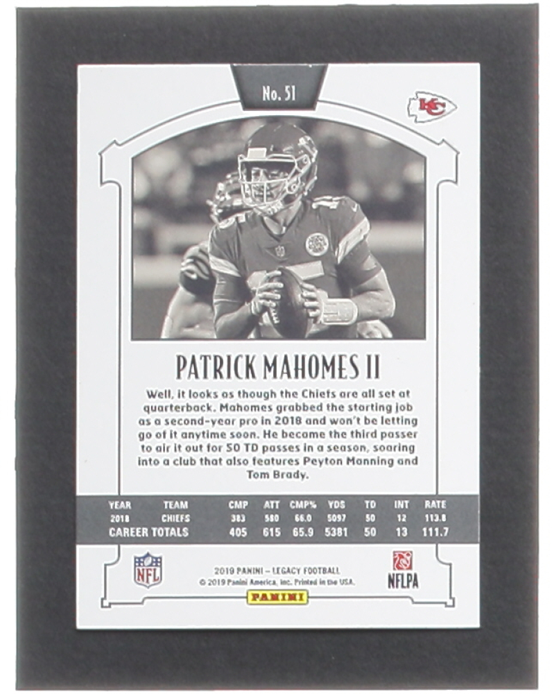 Patrick Mahomes II 2019 Panini Legacy #51 | Pristine Auction
