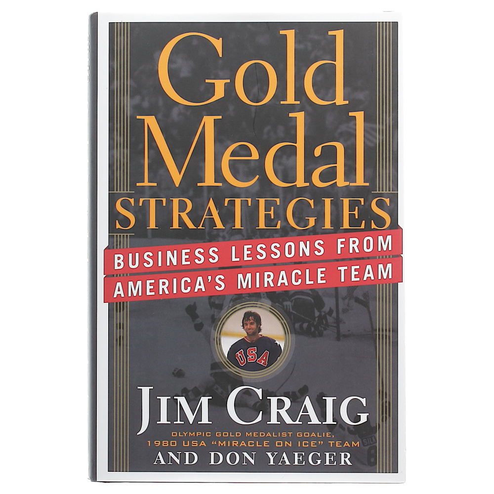 Jim Craig Signed "Gold Medal Strategies" Hardcover Book Inscribed "1980 ...