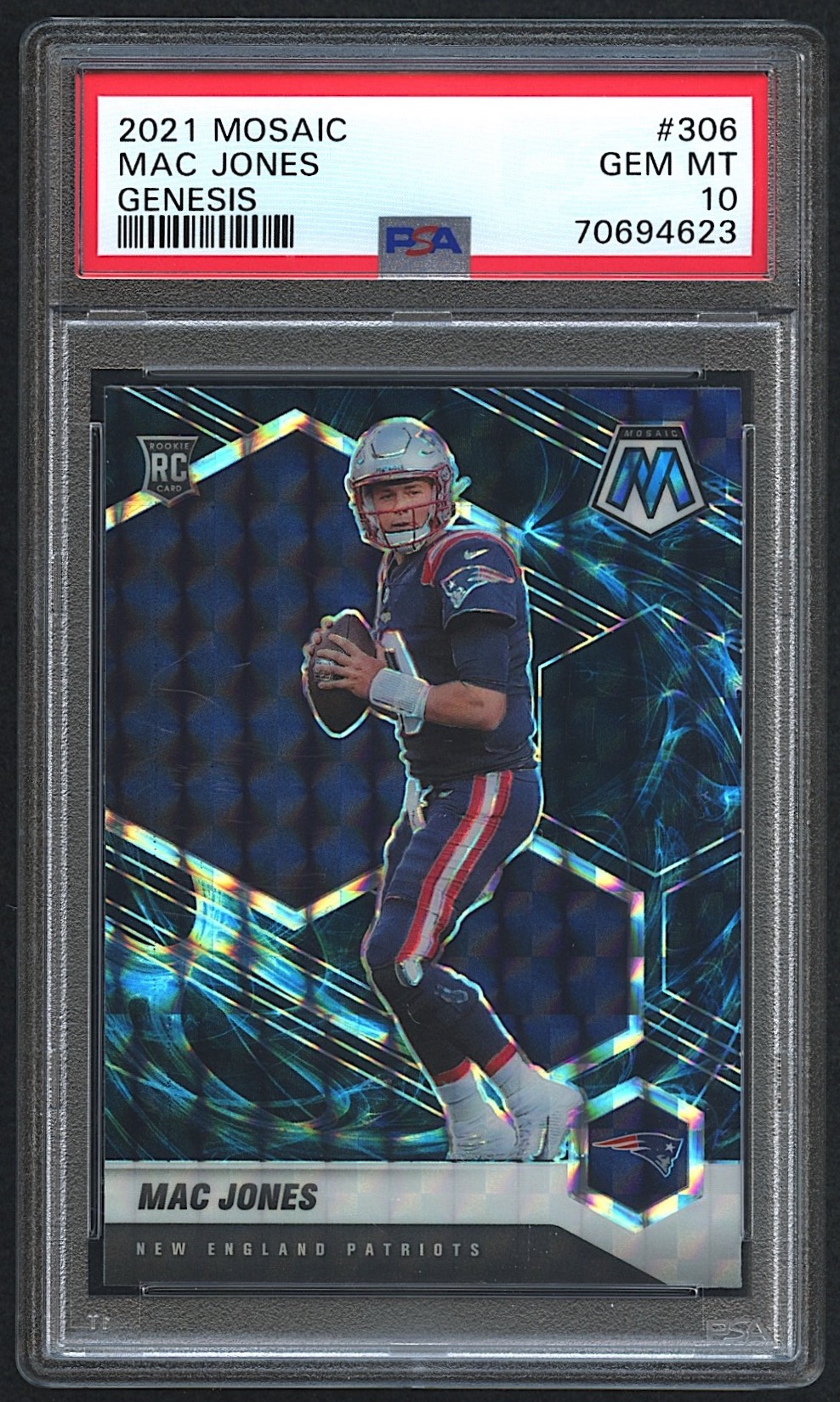 Mac Jones 2021 Mosaic #306 Genesis RC (PSA 10) | Pristine Auction
