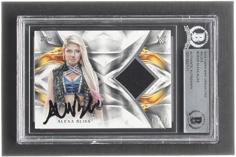 Alexa Bliss Signed 2019 Topps WWE Undisputed Relics #URAB #9/99 (BGS ...